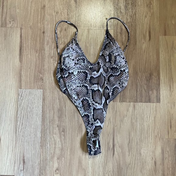 Matte Collection | Swim | Matte Collection Snakeskin Swimsuit With Open ...